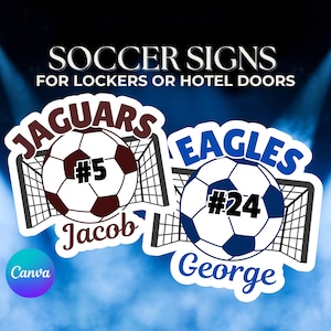 Soccer Door Sign Canva Template High School Soccer Tournament Hotel ...