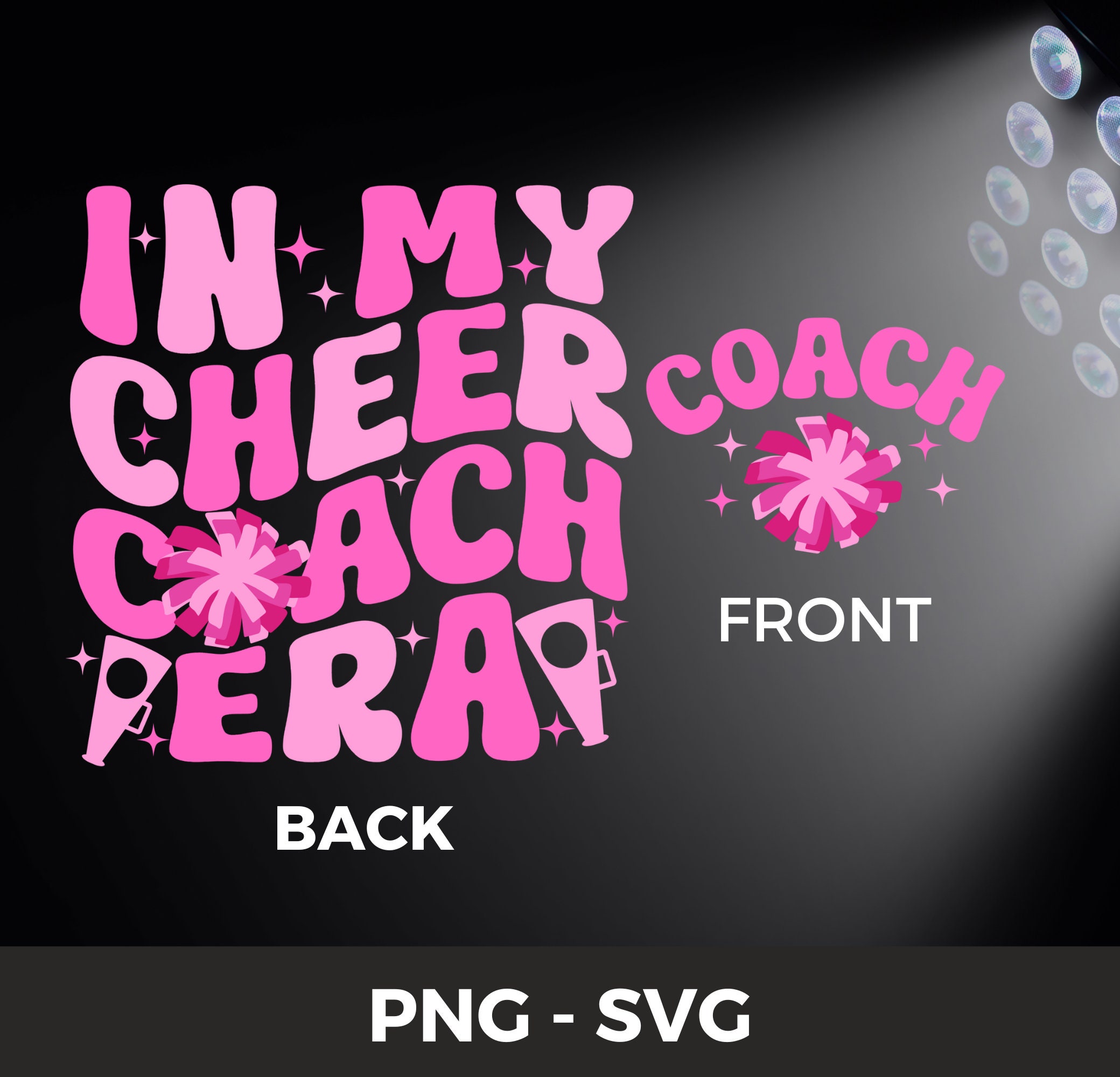 In My Cheer Coach Era SVG PNG Cheerleading Tshirt Design in My - Etsy