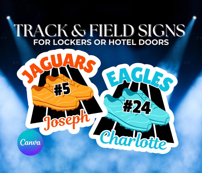 Track and Field Door Sign Canva Template High School Track and Field ...