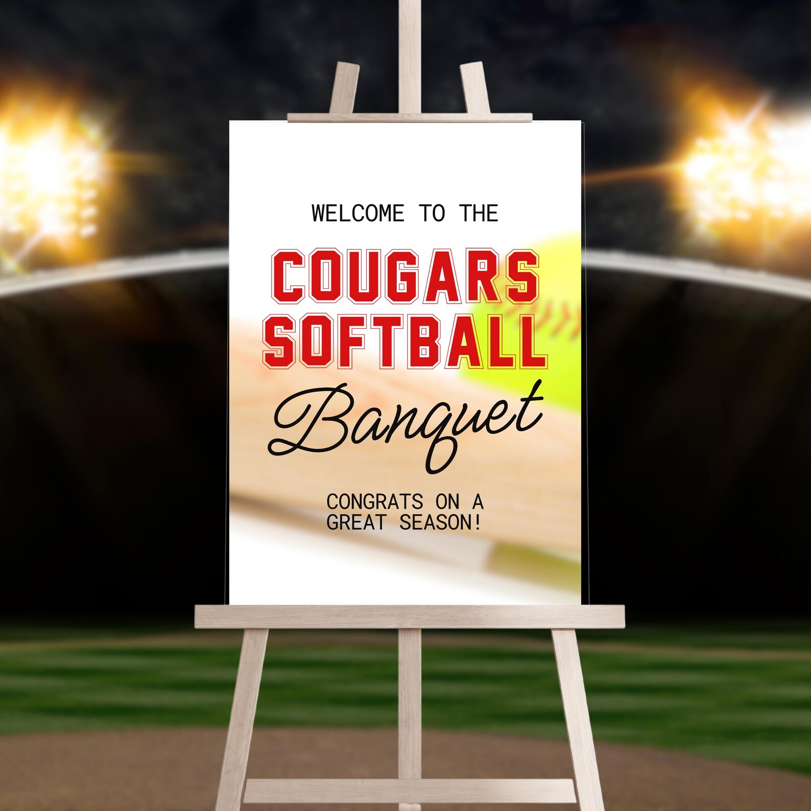 Printable Softball Team End of Season Sports Banquet Sign Canva ...