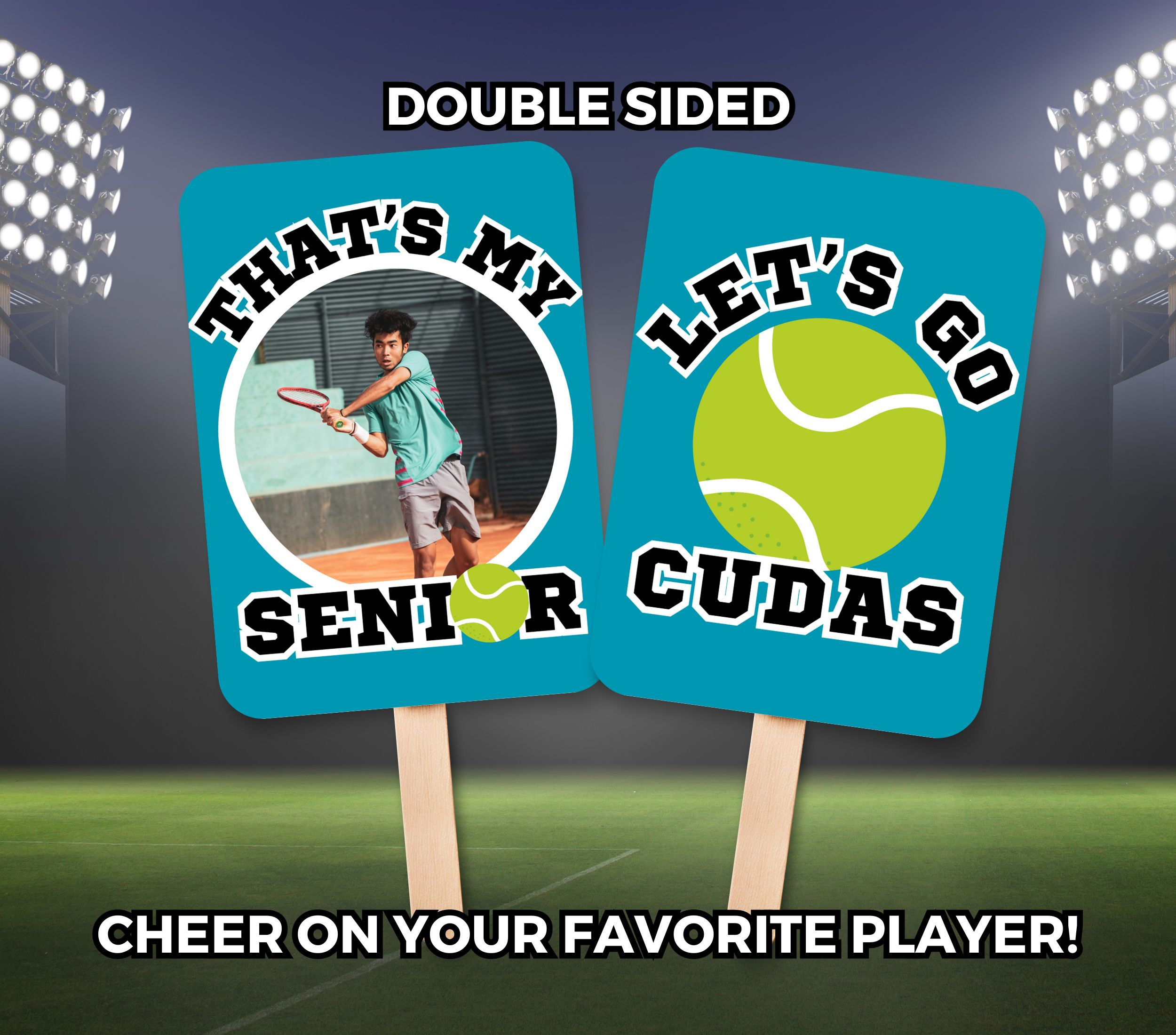 Tennis Senior Match Poster Canva Template Senior Night Game Tennis Team ...
