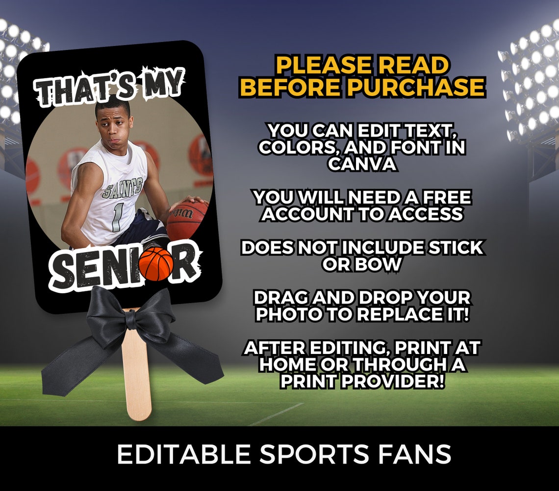 Basketball Senior Night Poster Canva Template Senior Night Basketball ...