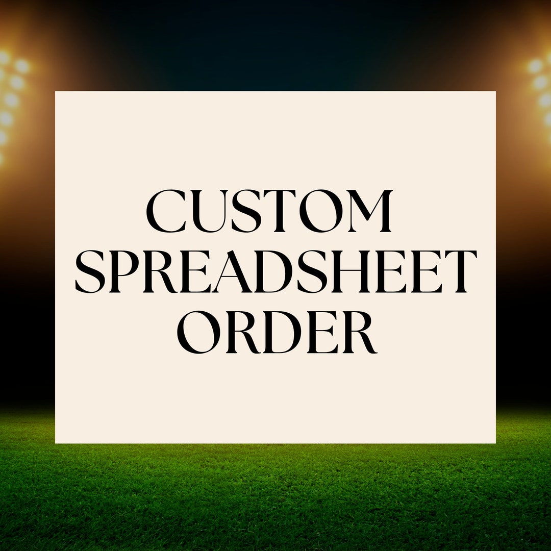 Custom Sports Team Spreadsheet Template by Sunlit Team Creations - Etsy