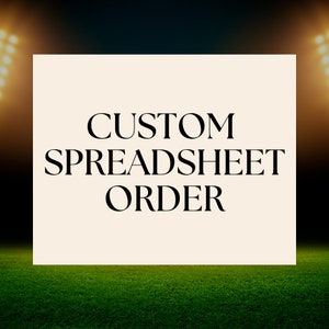 Custom Sports Team Spreadsheet Template by Sunlit Team Creations - Etsy