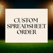 Custom Sports Team Spreadsheet Template by Sunlit Team Creations - Etsy
