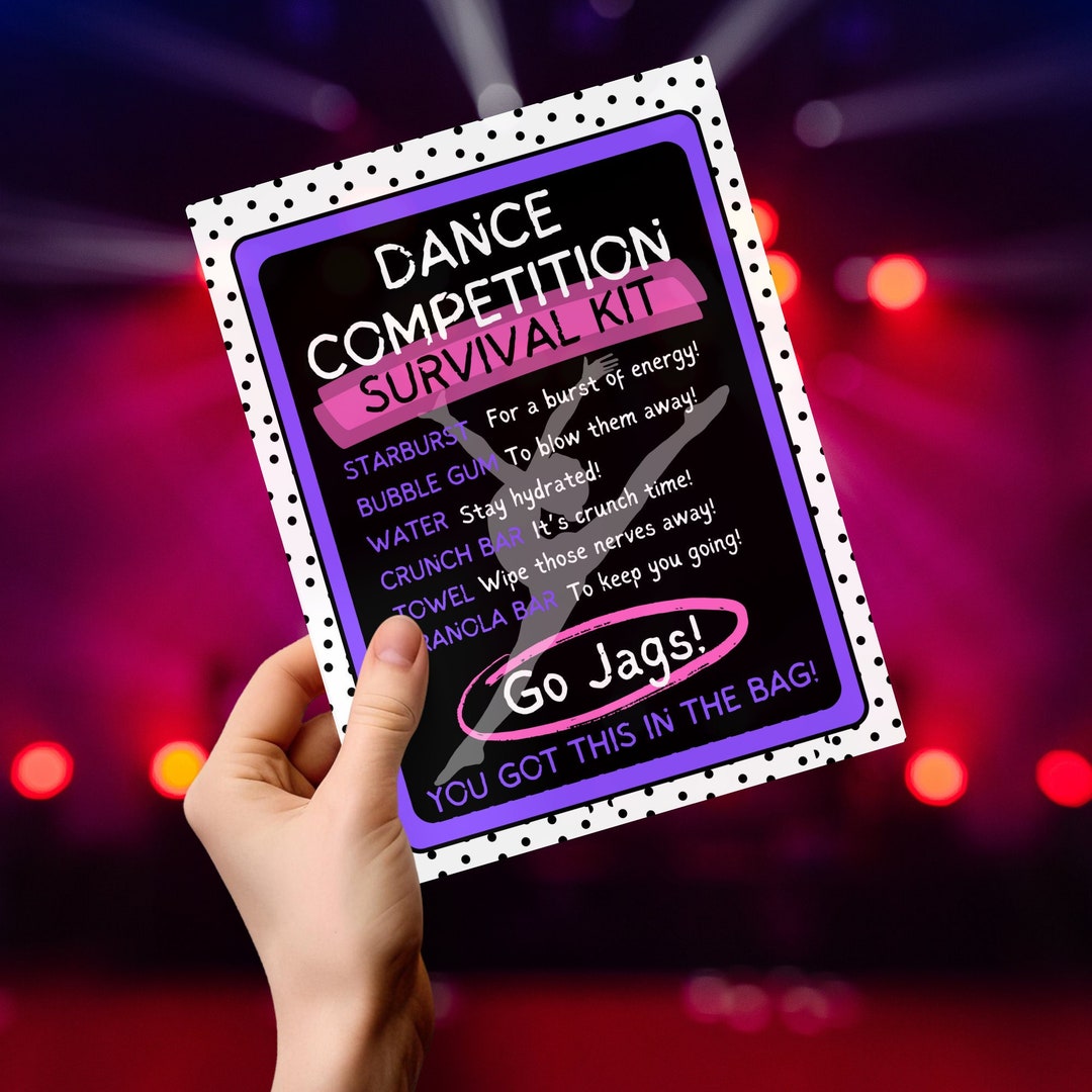 Editable Dance Team Competition Survival Kit Canva Template Printable ...
