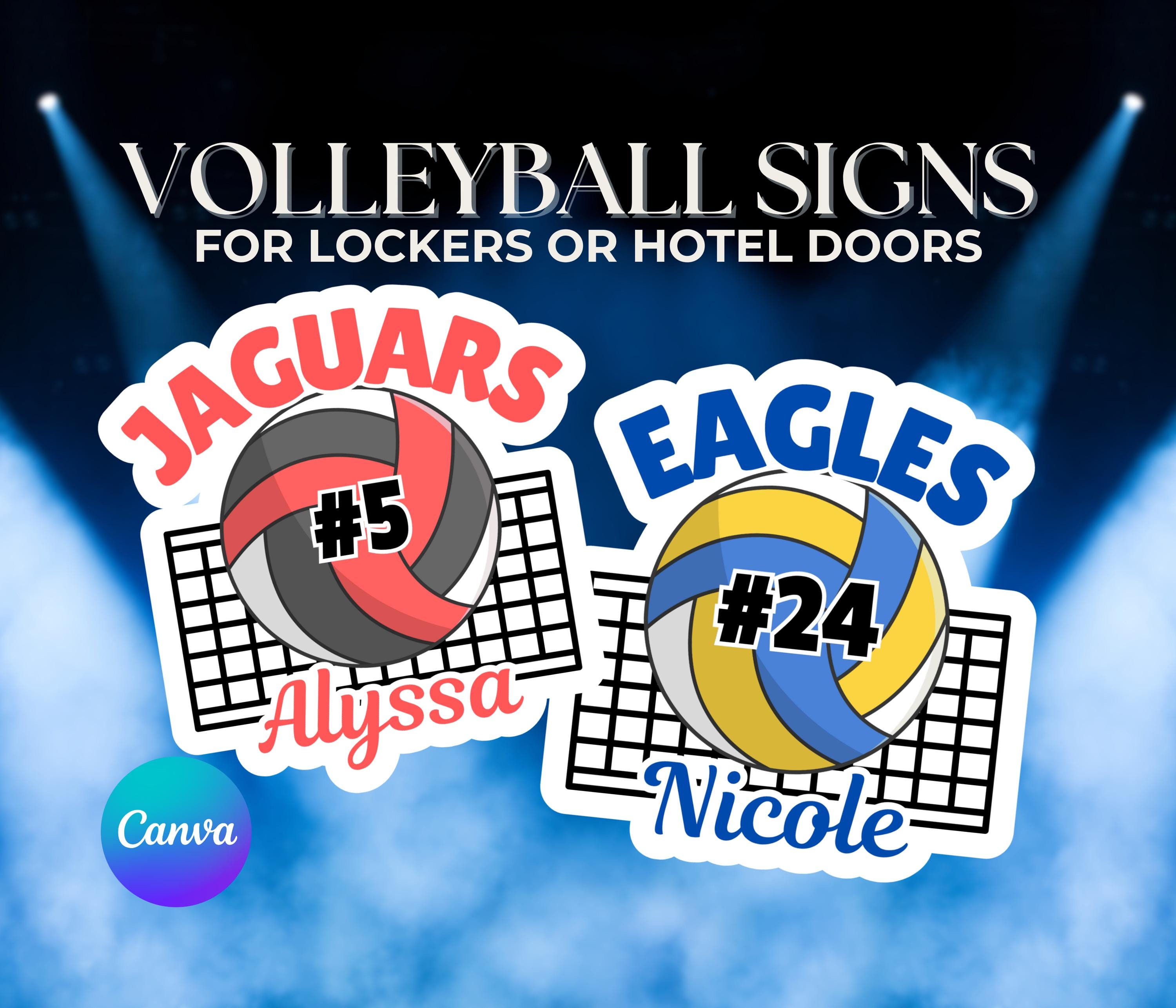 Volleyball Door Sign Canva Template High School Volleyball Tournament ...
