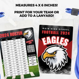 Editable Football Team Roster Canva Template Football Team Player ...