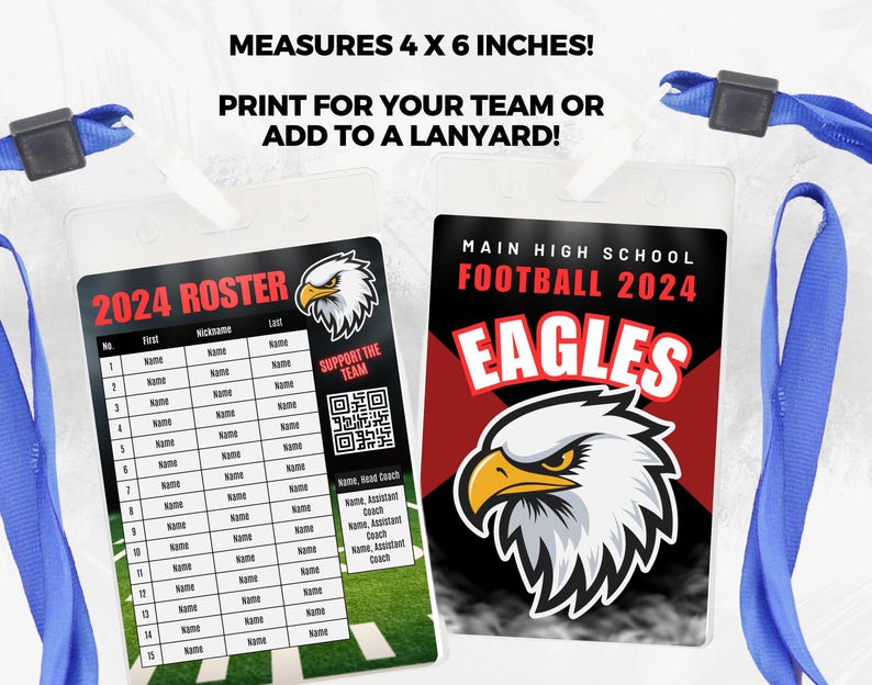 Editable Football Team Roster Canva Template Football Team Player ...