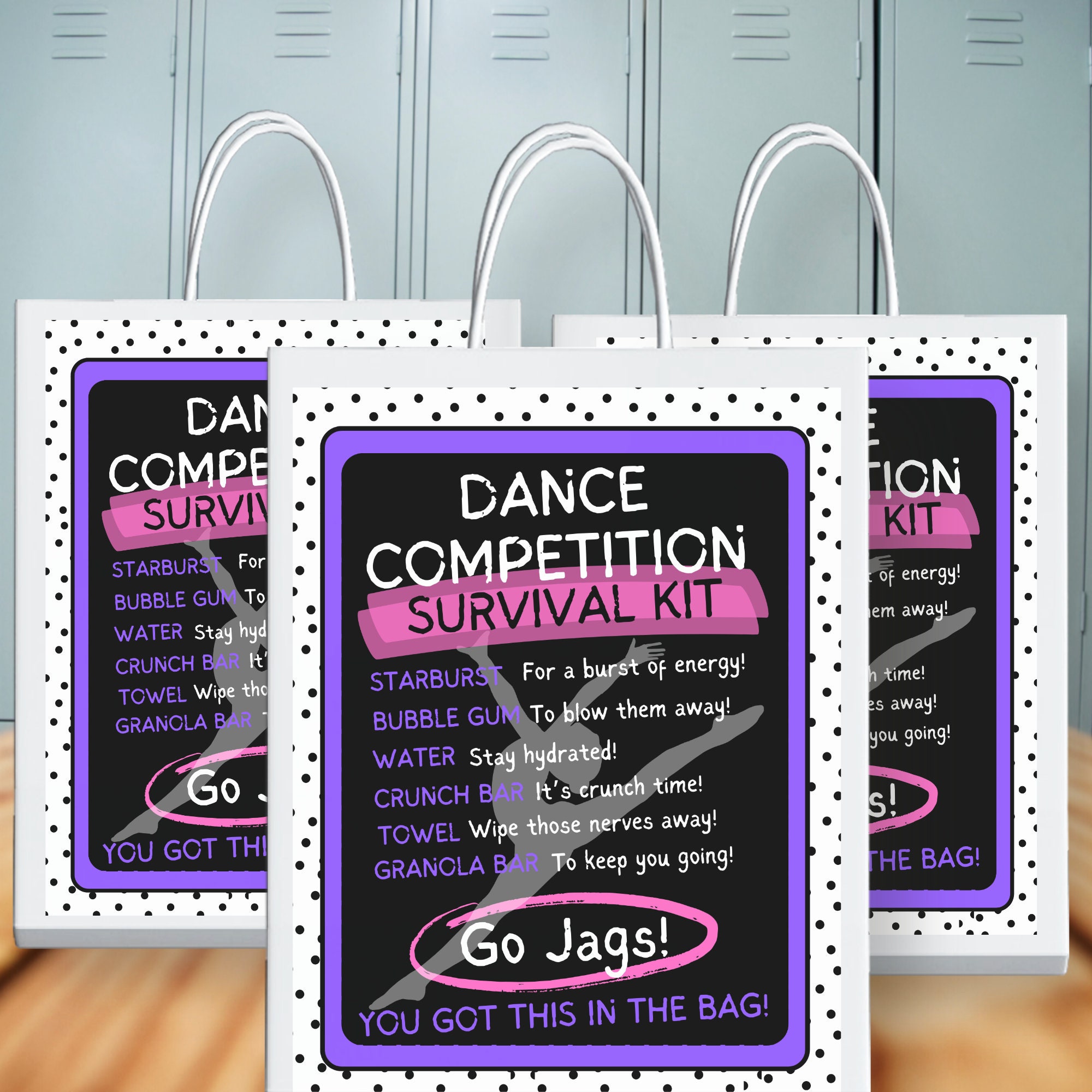 Editable Dance Team Competition Survival Kit Canva Template Printable ...