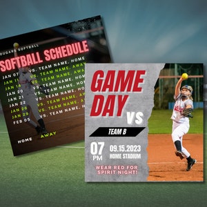 Editable Softball Social Media Graphics Template DIY Canva Softball ...