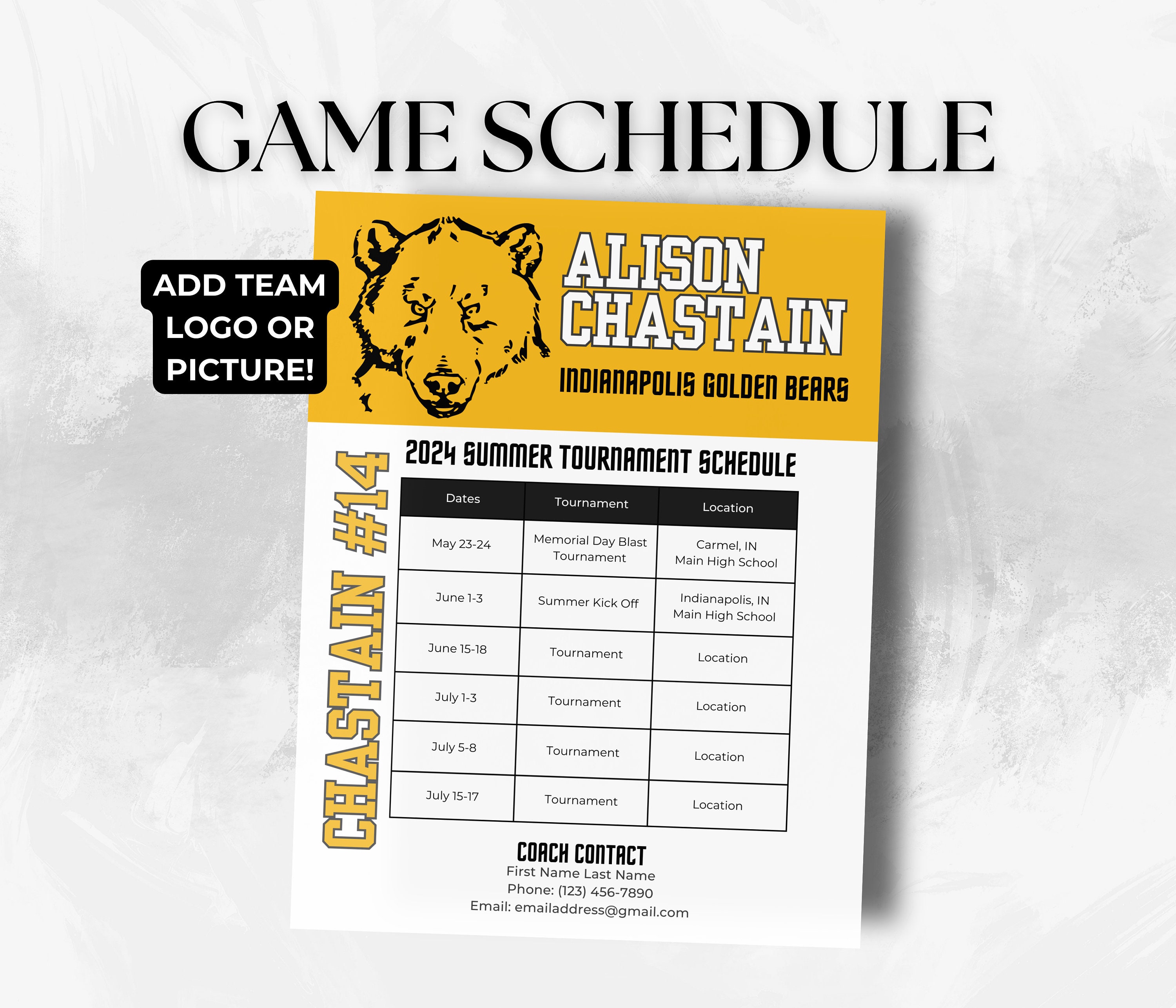 Softball Athlete Profile Sheet Photo College Recruiting Editable Canva ...