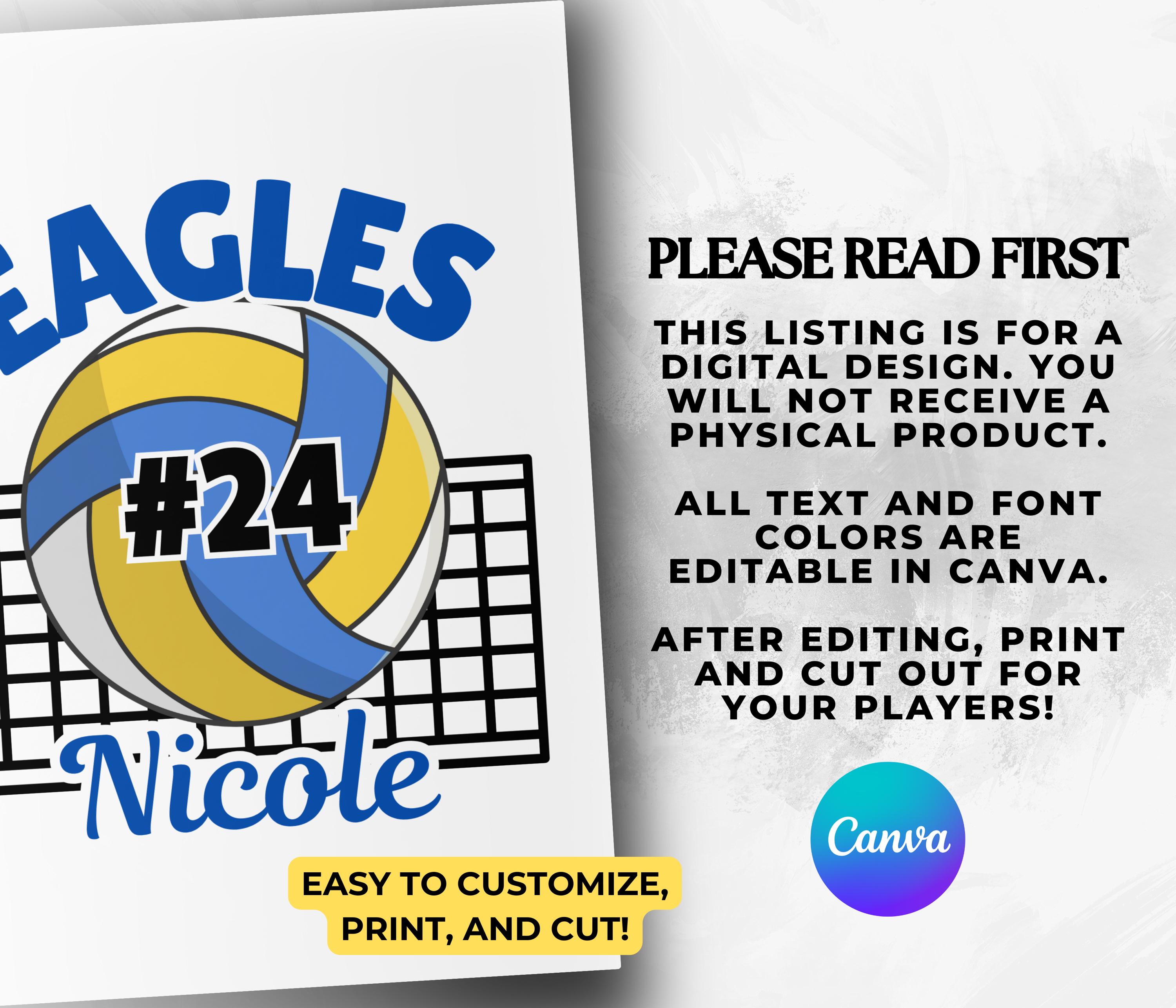 Volleyball Door Sign Canva Template High School Volleyball Tournament ...