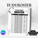 Editable Football Team Roster Canva Template Football Team Player ...