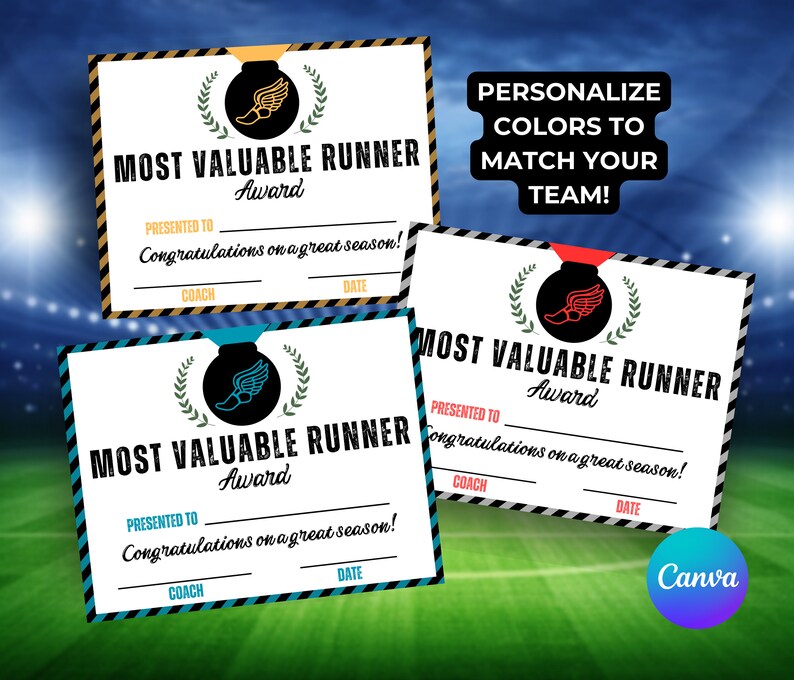 Editable Cross Country Award Certificates End of Season Printable ...