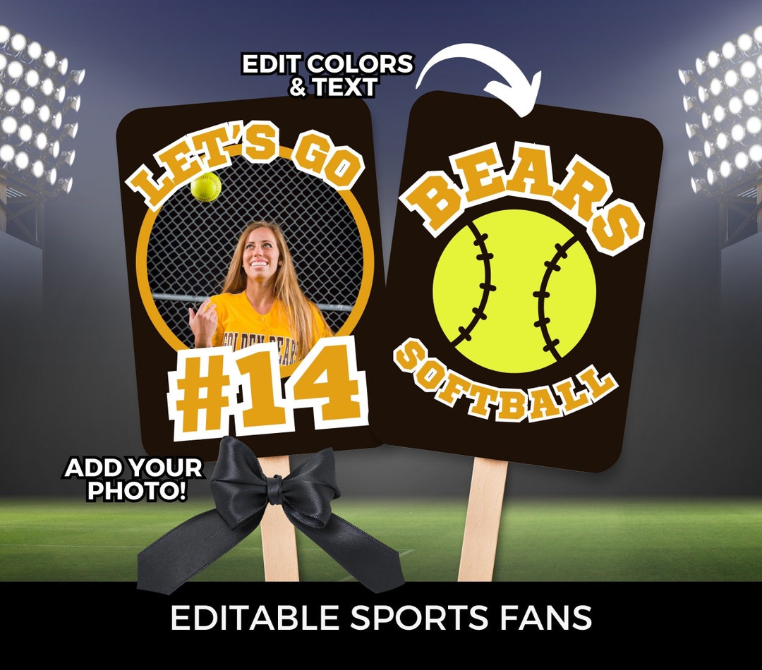 Softball Poster Canva Template Senior Night Softball Team Editable ...