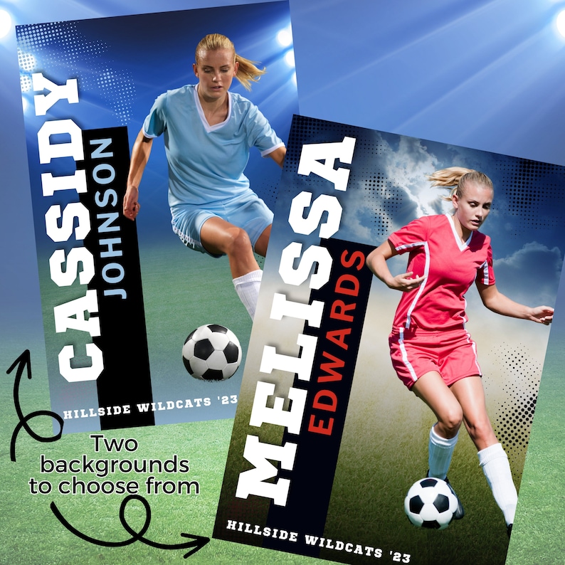 Soccer Poster Canva Template Senior Night Football Team Banquet Gift ...