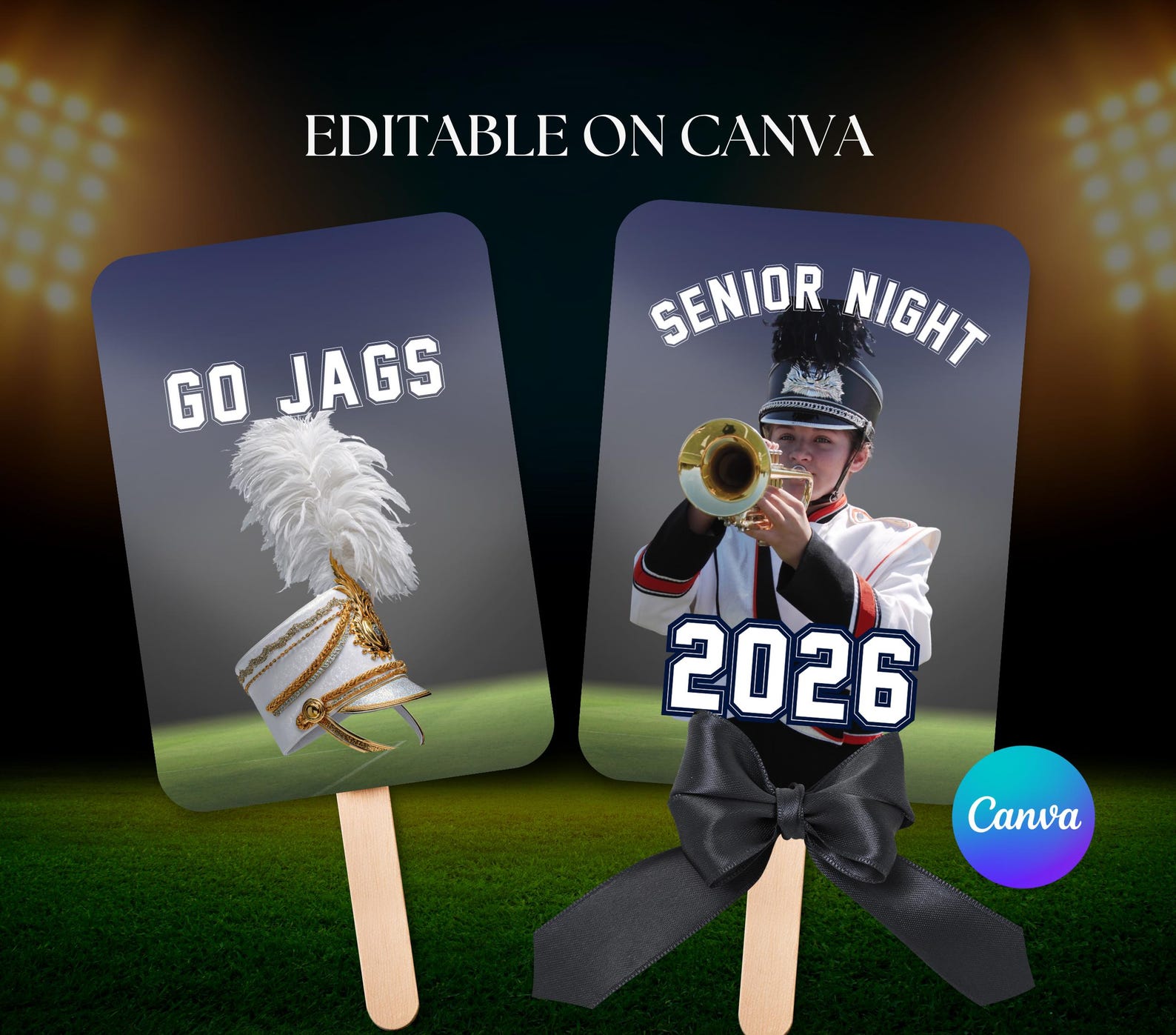 Marching Band Senior Night Poster Canva Template Senior Game Marching ...