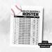 Editable Baseball Team Roster Canva Template Baseball Team Player ...