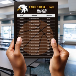 Editable Basketball Schedule Template DIY Canva Basketball Schedule ...