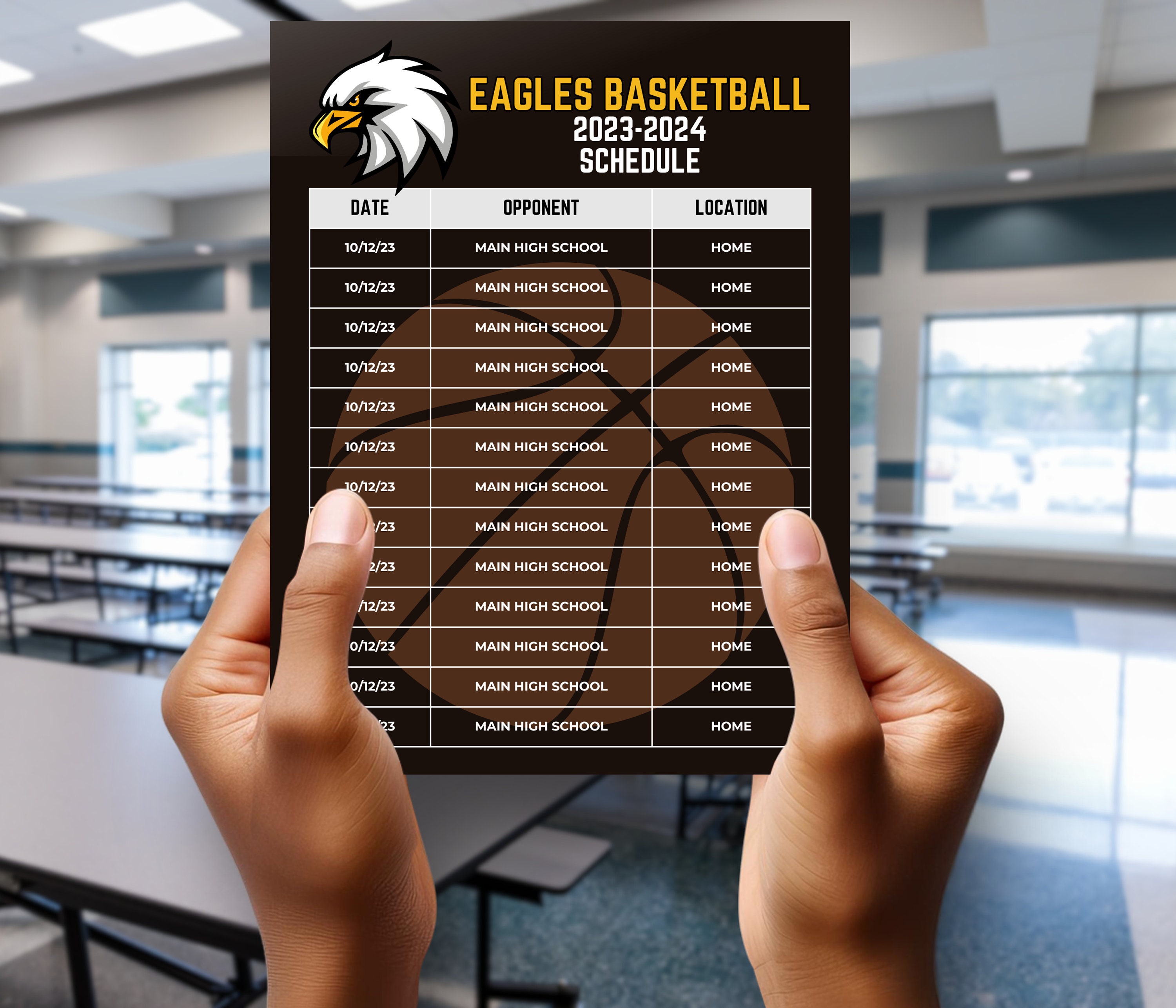 Editable Basketball Schedule Template DIY Canva Basketball Schedule ...