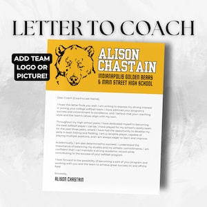 Softball Athlete Profile Sheet Photo College Recruiting Editable Canva ...