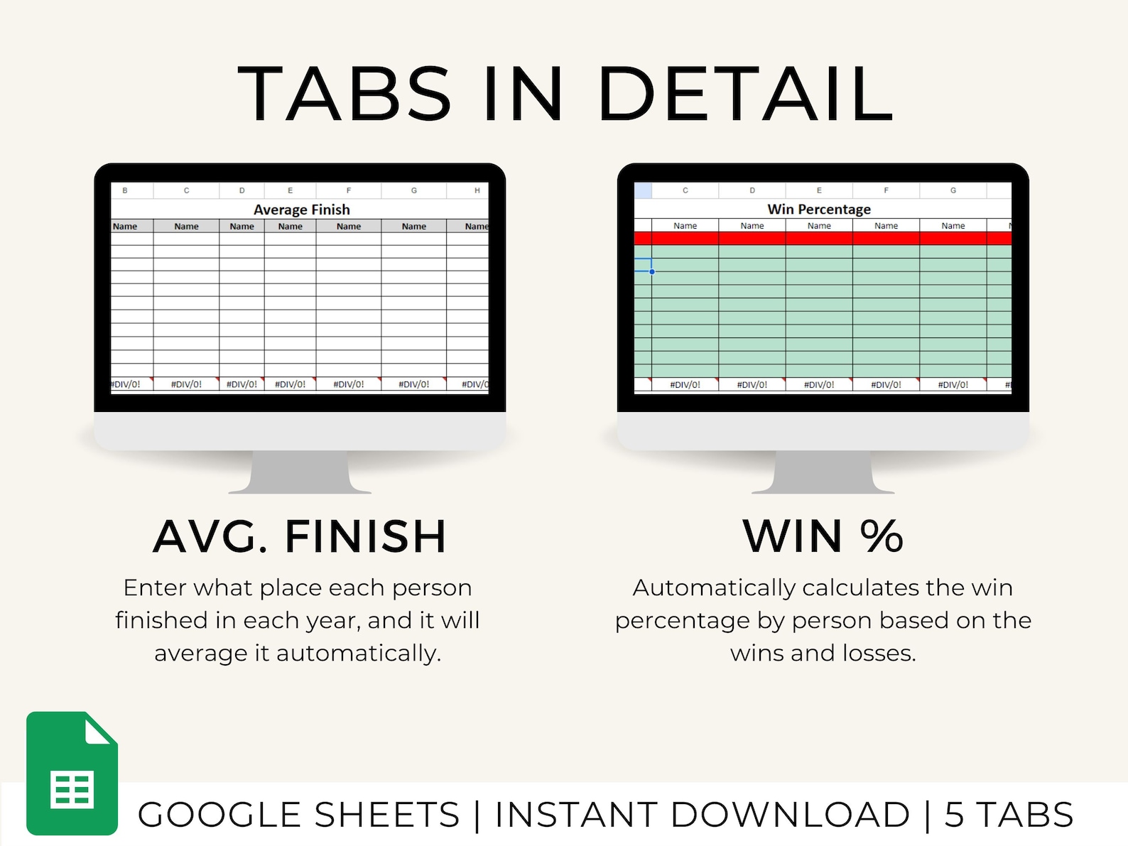 Fantasy League Spreadsheet Google Sheets Template Fantasy Football ...