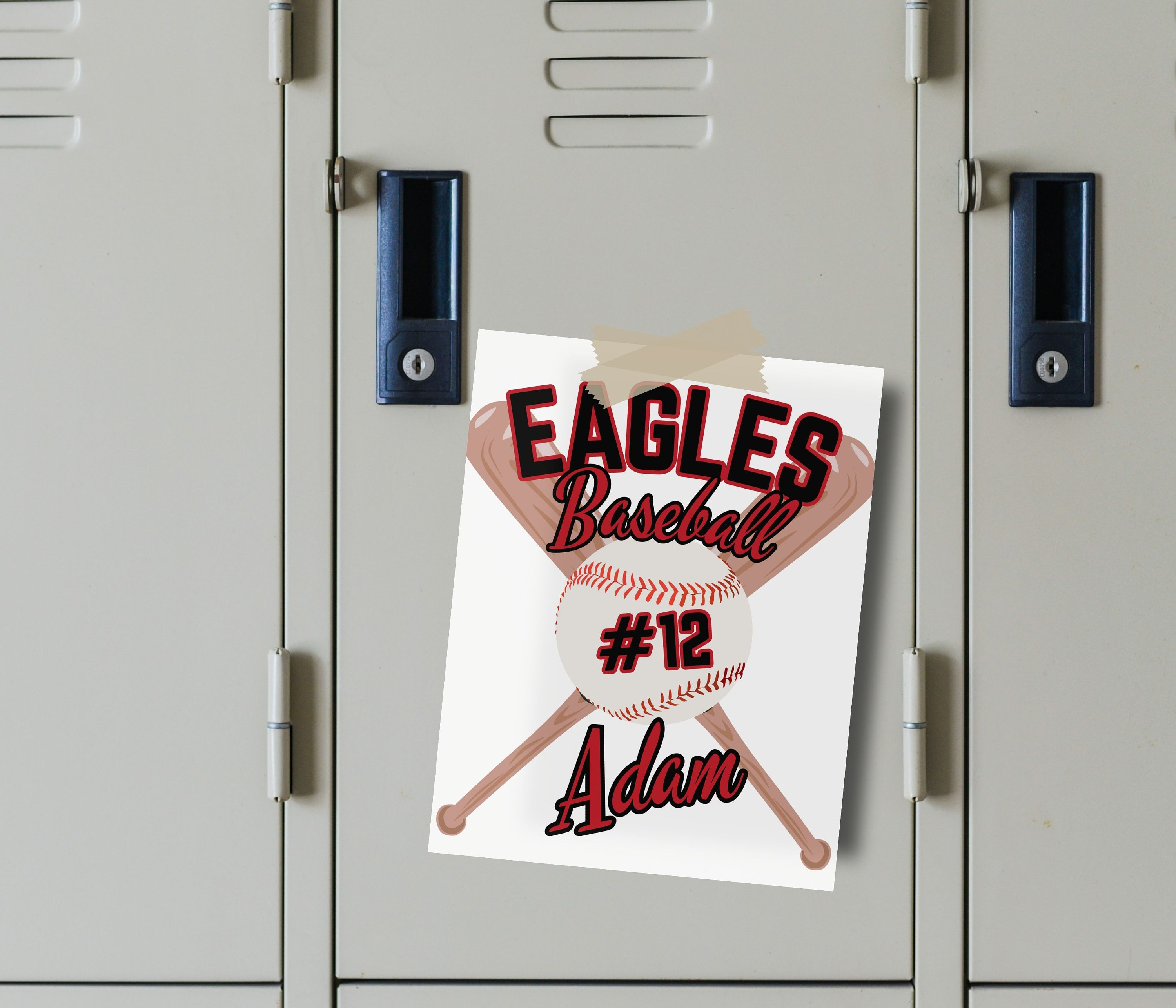 Baseball Door Sign Canva Template High School Baseball Tournament Hotel ...