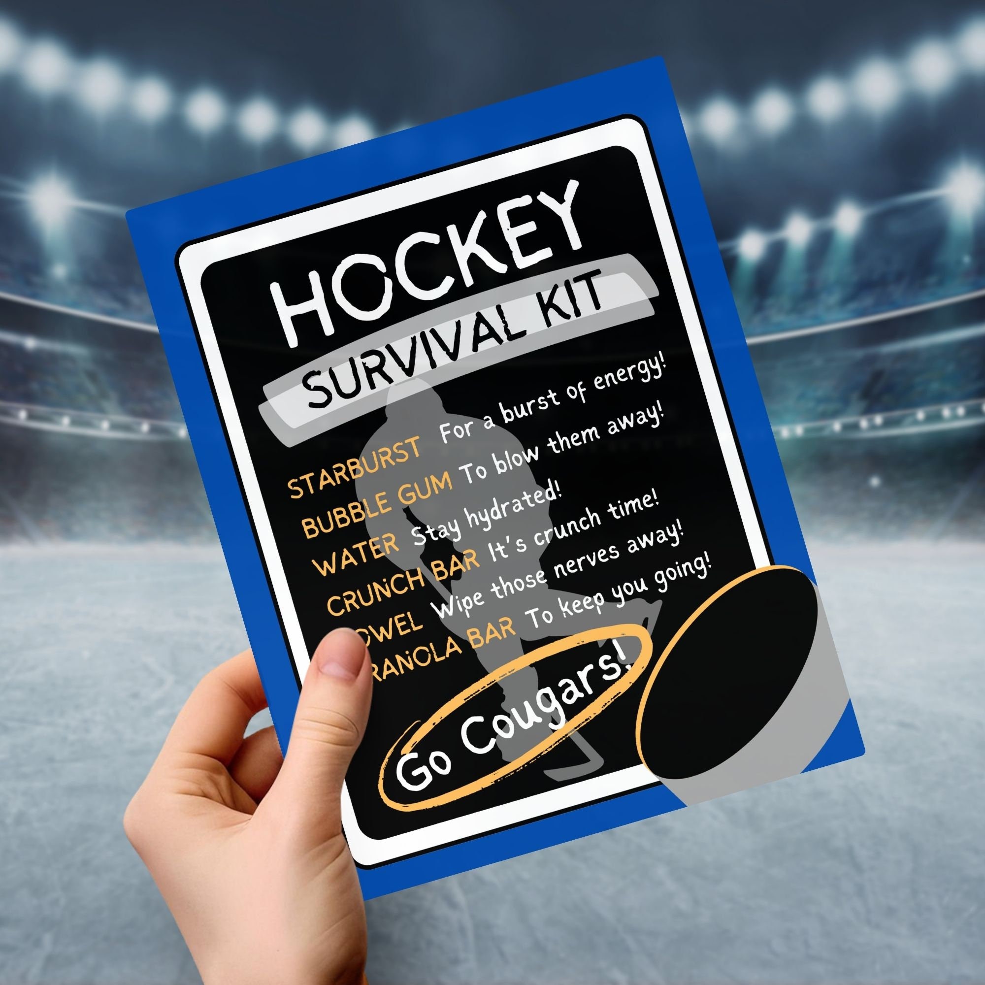 Editable Hockey Team Survival Kit Canva Template Printable Ice Hockey ...