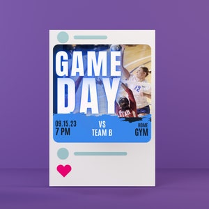 Editable Volleyball Social Media Graphics Template DIY Canva Volleyball ...