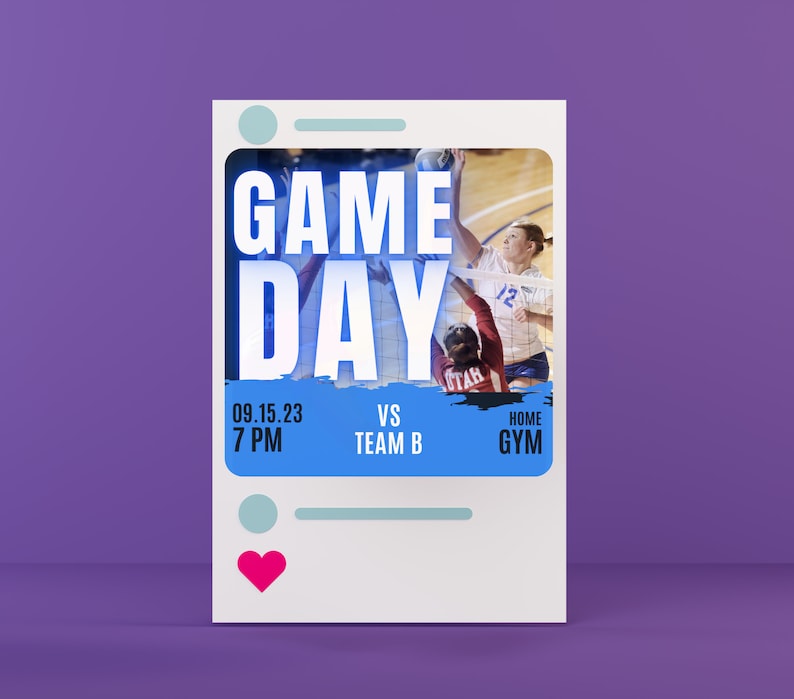 Editable Volleyball Social Media Graphics Template DIY Canva Volleyball ...