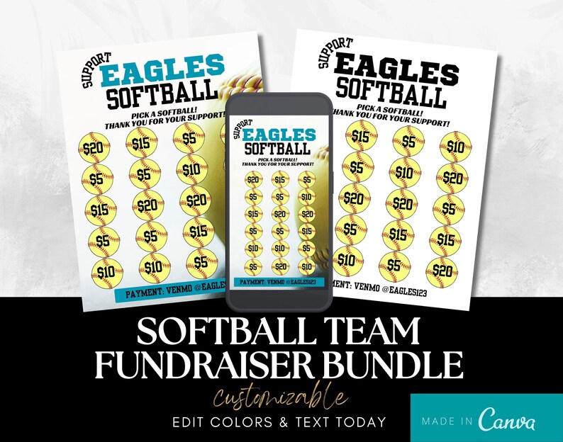 Editable Softball Team Fundraiser Flyer Template Fill My Softball Team ...