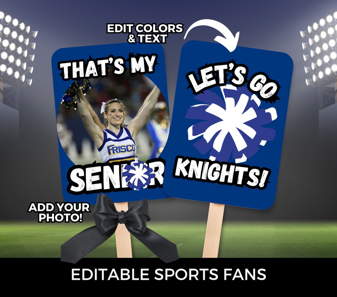 Cheerleading Senior Night Poster Canva Template Senior Game Cheer Team ...