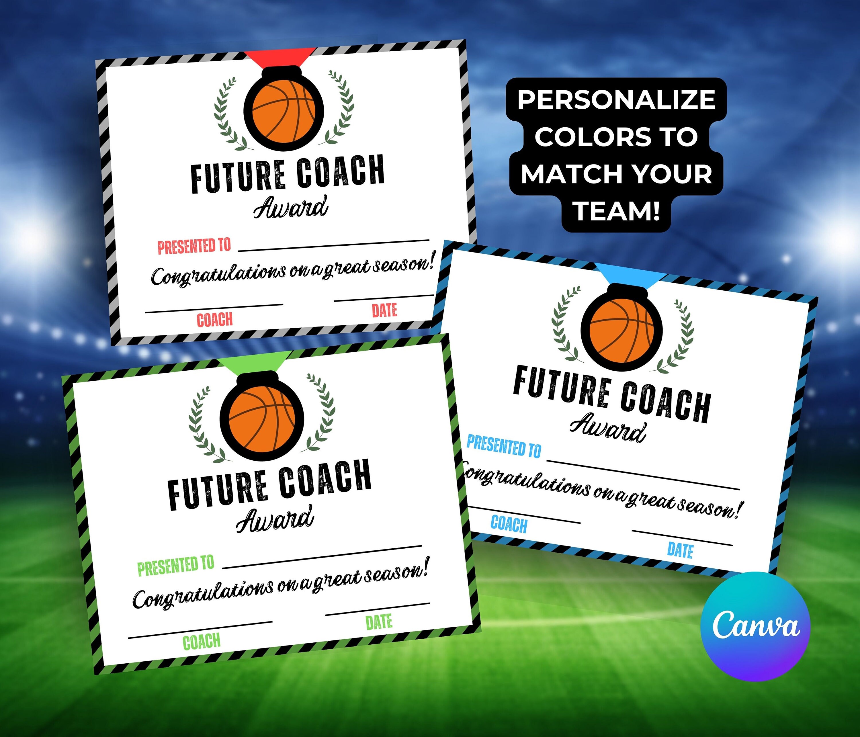 Editable Basketball Award Certificates End of Season Printable ...