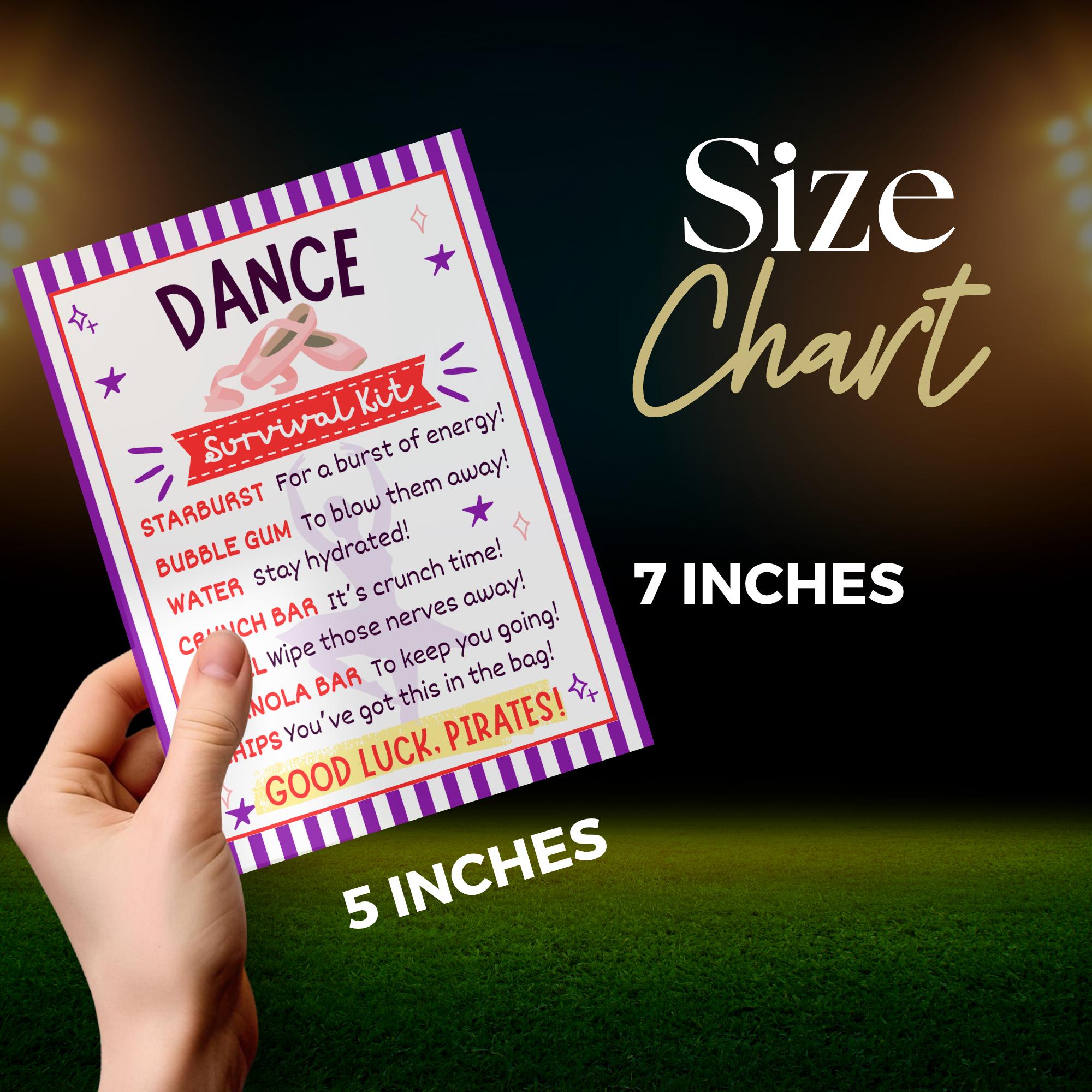 Dance Team Survival Kit Editable Dance Recital Snack Bag Tag Dance Team ...