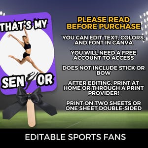 Dance Team Senior Night Poster Canva Template Senior Game Dancer ...