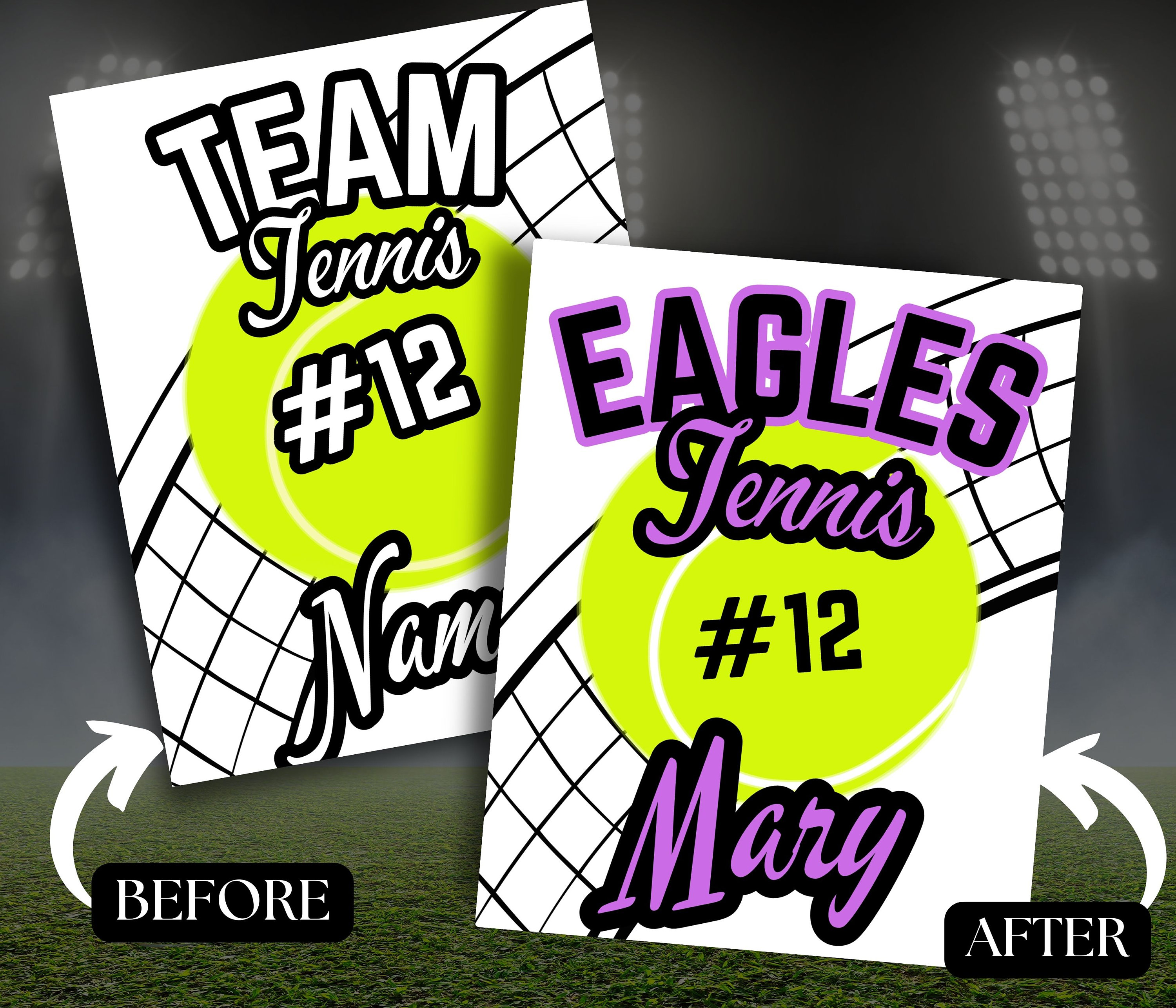 Tennis Door Sign Canva Template High School Tennis Tournament Hotel ...