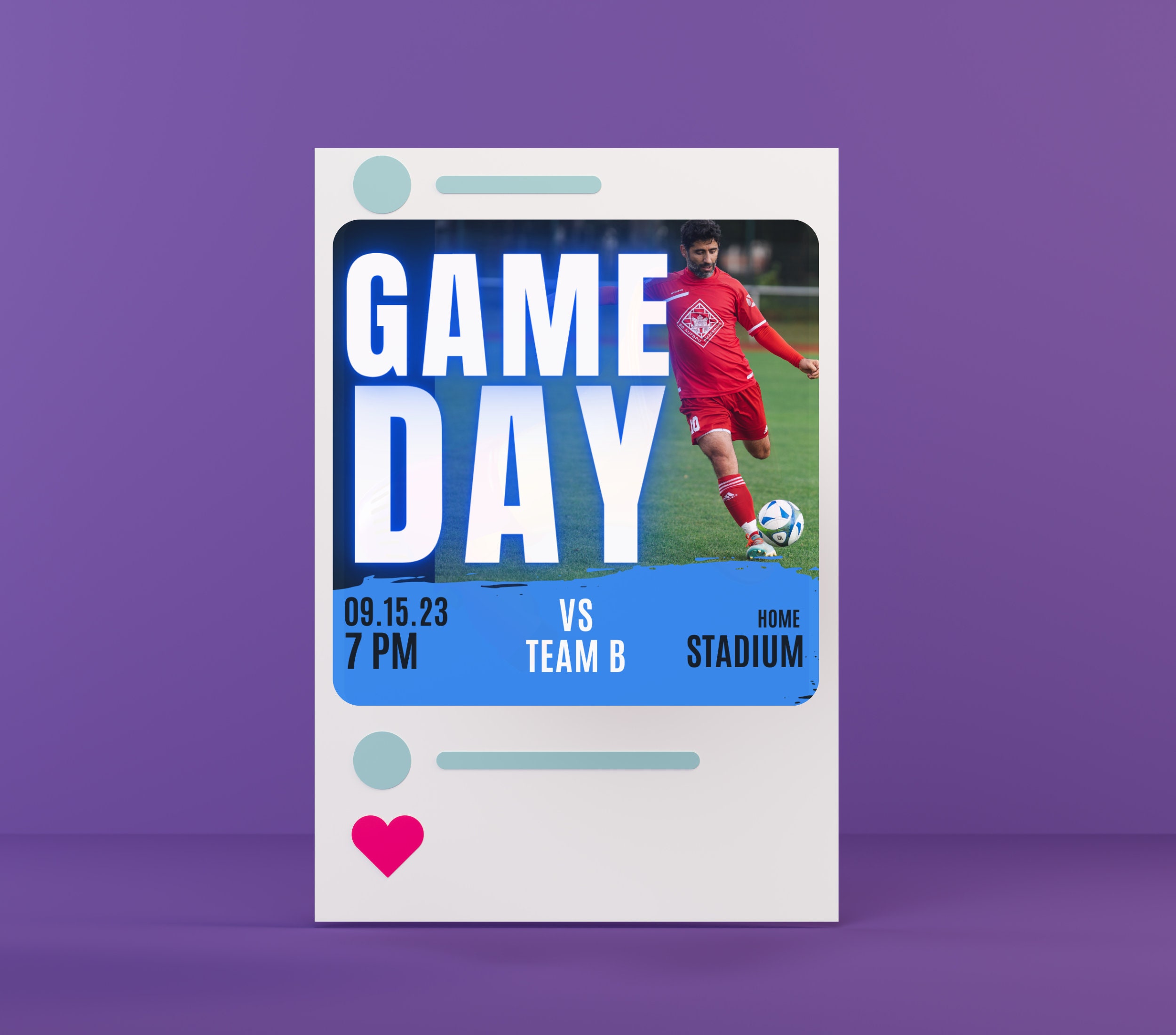 Editable Soccer Social Media Graphics Template DIY Canva Soccer Team ...
