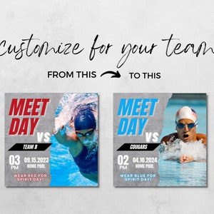 Editable Swim Team Social Media Graphics Template Canva Swim Team ...