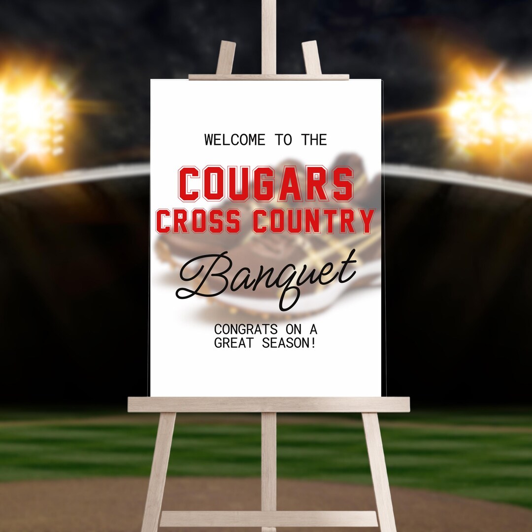 Printable Cross Country Team End of Season Sports Banquet Sign Canva ...