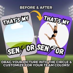 Dance Team Senior Night Poster Canva Template Senior Game Dancer ...