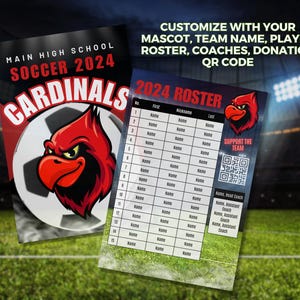 Editable Soccer Team Roster Canva Template Boys Girls Soccer Team ...