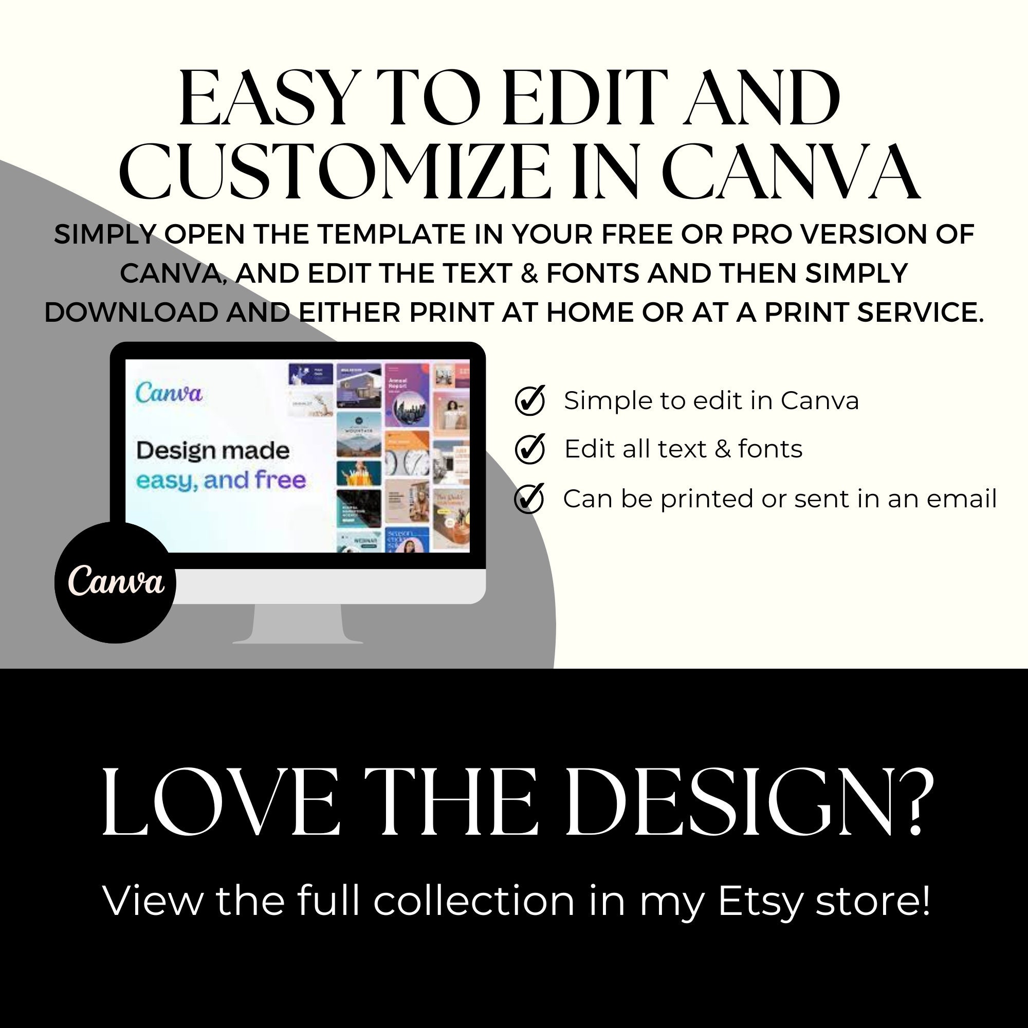 Senior Yearbook HALF PAGE Ad Canva Template High School Graduate ...