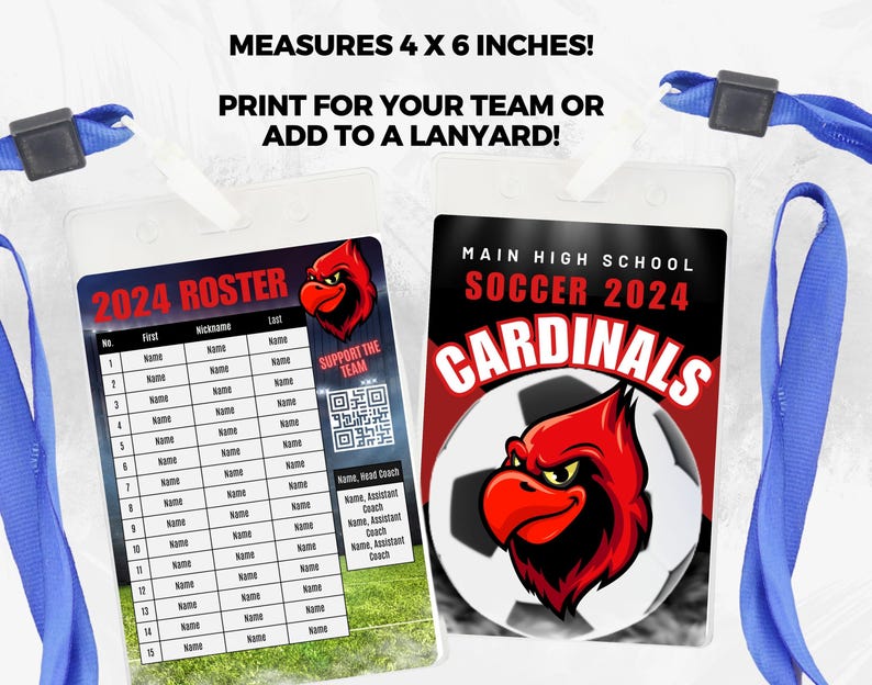 Editable Soccer Team Roster Canva Template Boys Girls Soccer Team ...