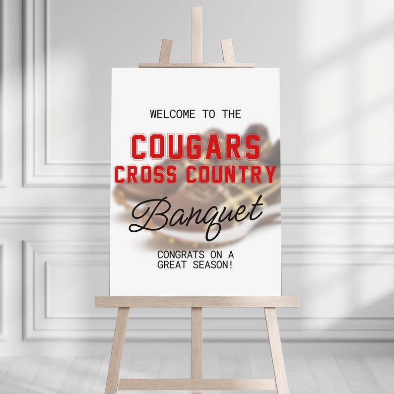 Printable Cross Country Team End of Season Sports Banquet Sign Canva ...