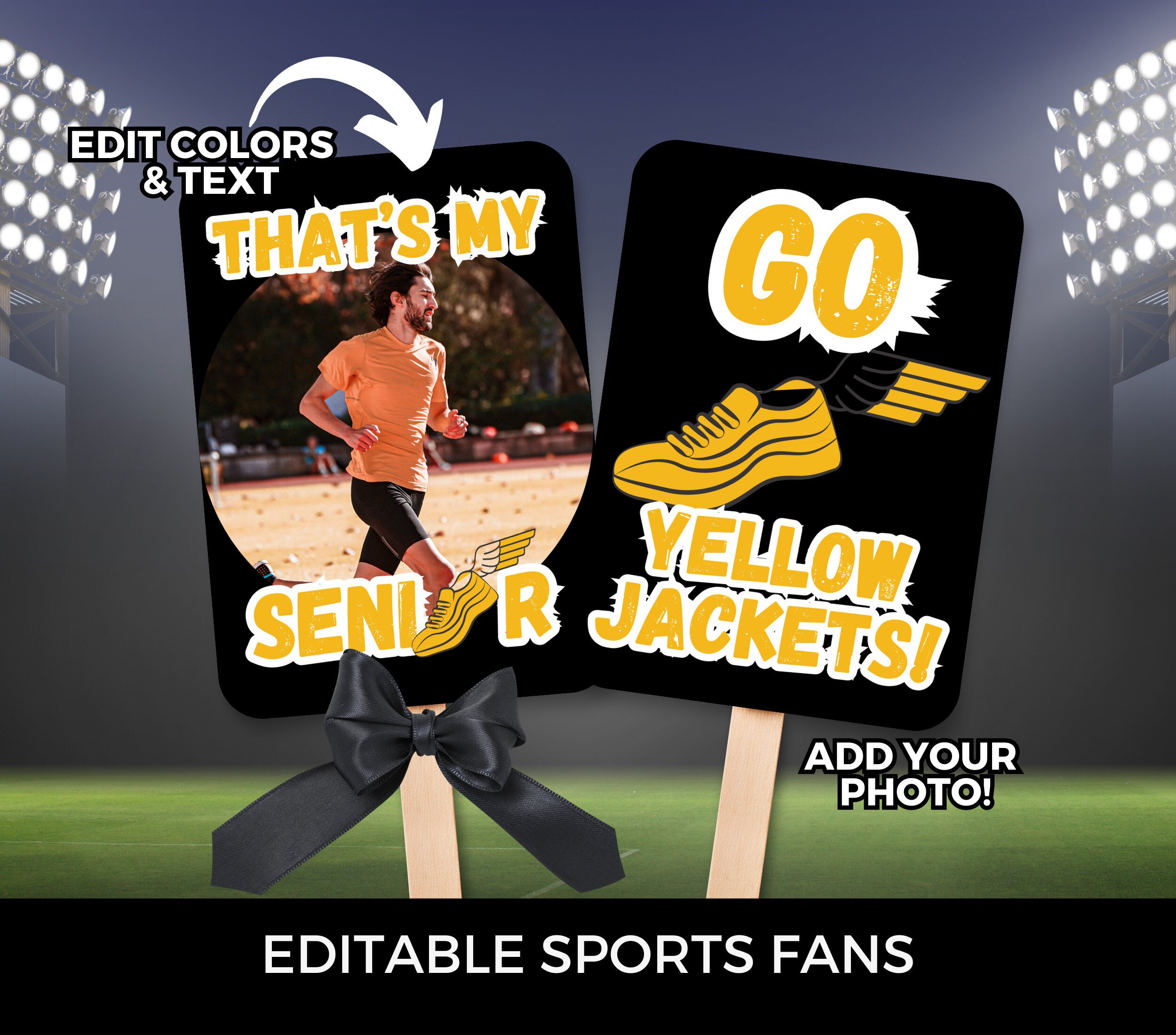 Cross Country Senior Poster Canva Template Senior Meet Cross Country ...