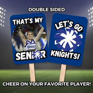 Cheerleading Senior Night Poster Canva Template Senior Game Cheer Team ...