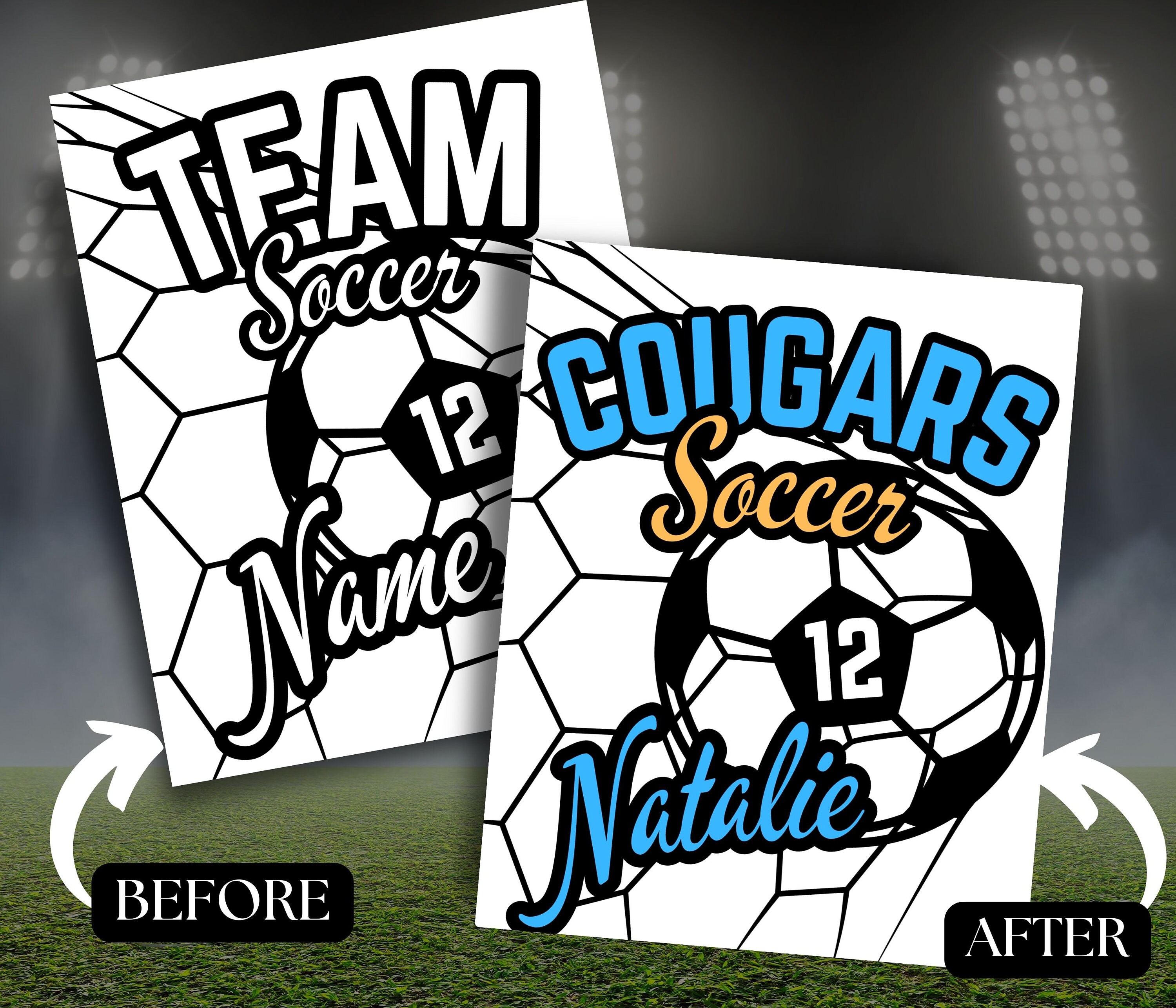 Soccer Door Sign Canva Template High School Soccer Tournament Hotel ...