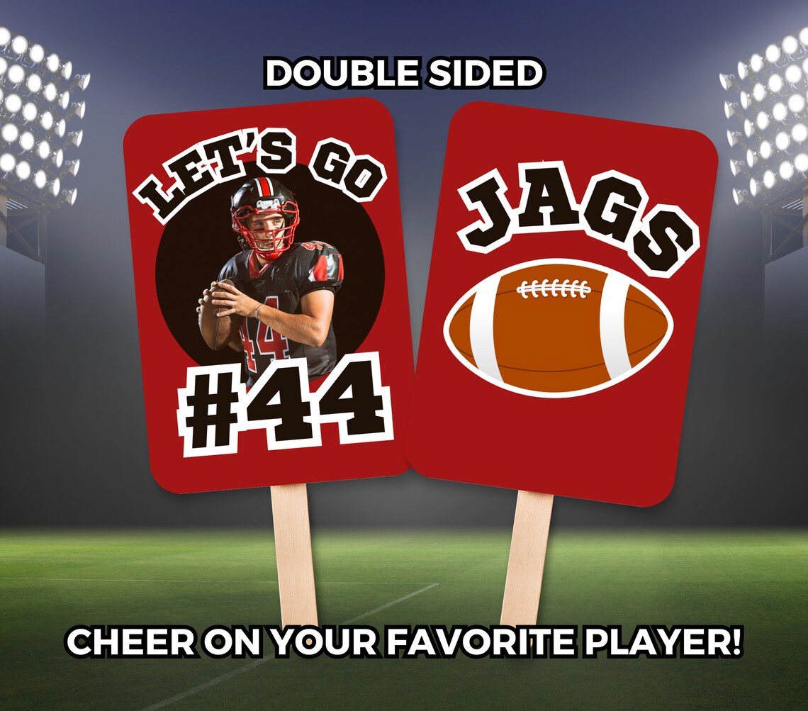 Football Fan Poster for Football Mom Dad Cheerleader Canva Template ...