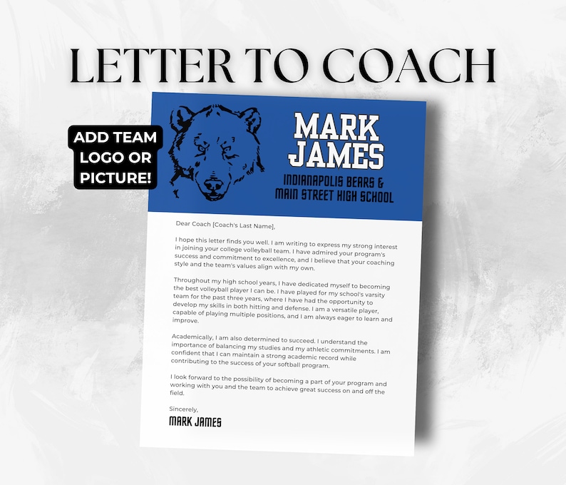 Soccer Athlete Profile Sheet Photo College Recruiting Editable Canva Template Camps Showcases ...